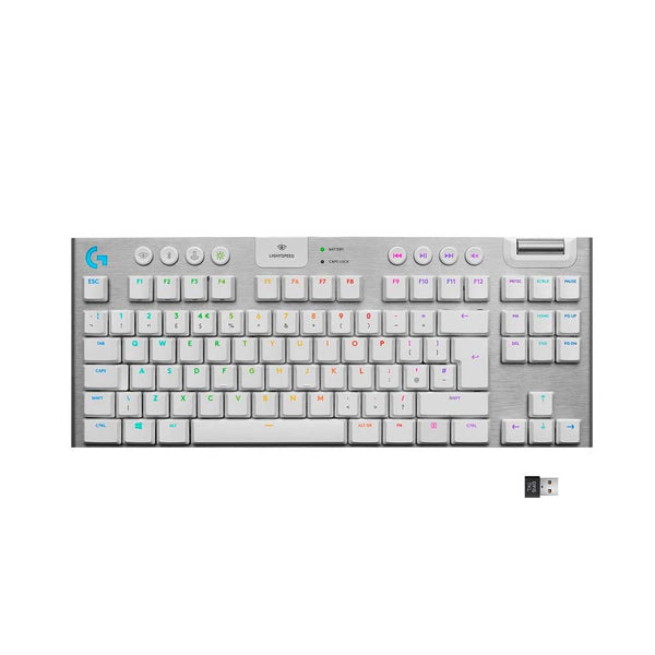 Teclado LOGITECH G: G915 TKL – WHITE (COLOR COLLECTION) | Blizz Store Perú